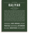 Kaliyah | Name Art Print – Name Stories