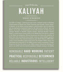 Kaliyah | Name Art Print – Name Stories