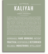 Kaliyah | Name Art Print – Name Stories