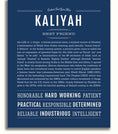 Kaliyah | Name Art Print – Name Stories