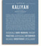 Kaliyah | Name Art Print – Name Stories