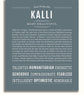 Kalli | Name Art Print – Name Stories