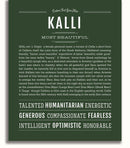 Kalli | Name Art Print – Name Stories