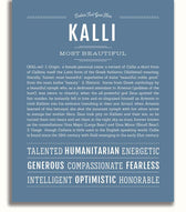 Kalli | Name Art Print – Name Stories