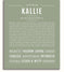 Kallie | Name Art Print – Name Stories