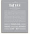 Kalynn Personalized Name Meaning Art Prints – Name Stories