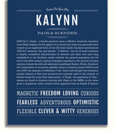 Kalynn | Name Art Print – Name Stories