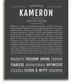 Kameron | Name Art Print – Name Stories