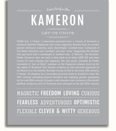 Kameron | Name Art Print – Name Stories