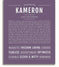 Kameron | Name Art Print – Name Stories