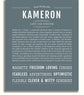 Kameron | Name Art Print – Name Stories