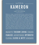 Kameron | Name Art Print – Name Stories