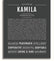 Kamila | Name Art Print – Name Stories