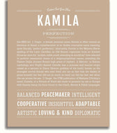 Kamila | Name Art Print – Name Stories