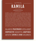 Kamila | Name Art Print – Name Stories
