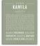 Kamila Personalized Name Meaning Art Prints – Name Stories