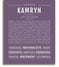 Kamryn (female) | Name Art Print – Name Stories
