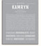 Kamryn (female) | Name Art Print – Name Stories