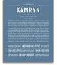 Kamryn (female) | Name Art Print – Name Stories