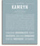 Kamryn (female) | Name Art Print – Name Stories