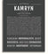 Kamryn Personalized Name Meaning Art Prints – Name Stories