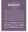 Kandace | Name Art Print – Name Stories