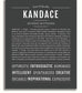 Kandace | Name Art Print – Name Stories