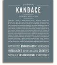 Kandace | Name Art Print – Name Stories