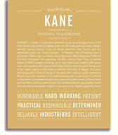 Kane | Name Art Print – Name Stories