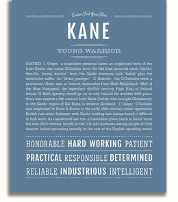 Kane | Name Art Print – Name Stories