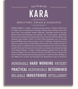 Kara | Name Art Print – Name Stories