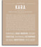 Kara | Name Art Print – Name Stories