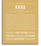 Kara Personalized Name Meaning Art Prints – Name Stories