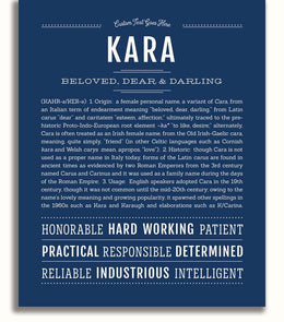 Kara | Name Art Print – Name Stories