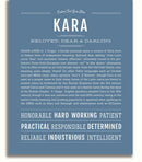 Kara Personalized Name Meaning Art Prints – Name Stories