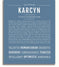 Karcyn Personalized Name Meaning Art Prints – Name Stories