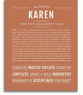 Karen | Name Art Print – Name Stories