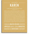 Karen | Name Art Print – Name Stories