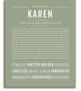 Karen | Name Art Print – Name Stories
