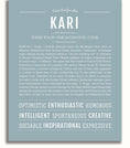 Kari | Name Art Print – Name Stories