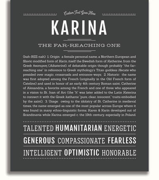 Karina | Name Art Print – Name Stories