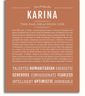 Karina | Name Art Print – Name Stories