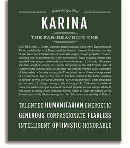 Karina | Name Art Print – Name Stories