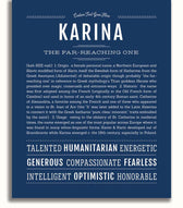 Karina | Name Art Print – Name Stories