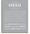Karissa | Name Art Print – Name Stories