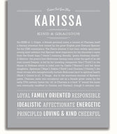 Karissa | Name Art Print – Name Stories