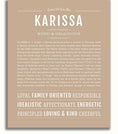 Karissa | Name Art Print – Name Stories