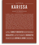 Karissa | Name Art Print – Name Stories
