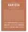 Karissa | Name Art Print – Name Stories