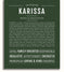 Karissa Personalized Name Meaning Art Prints – Name Stories
